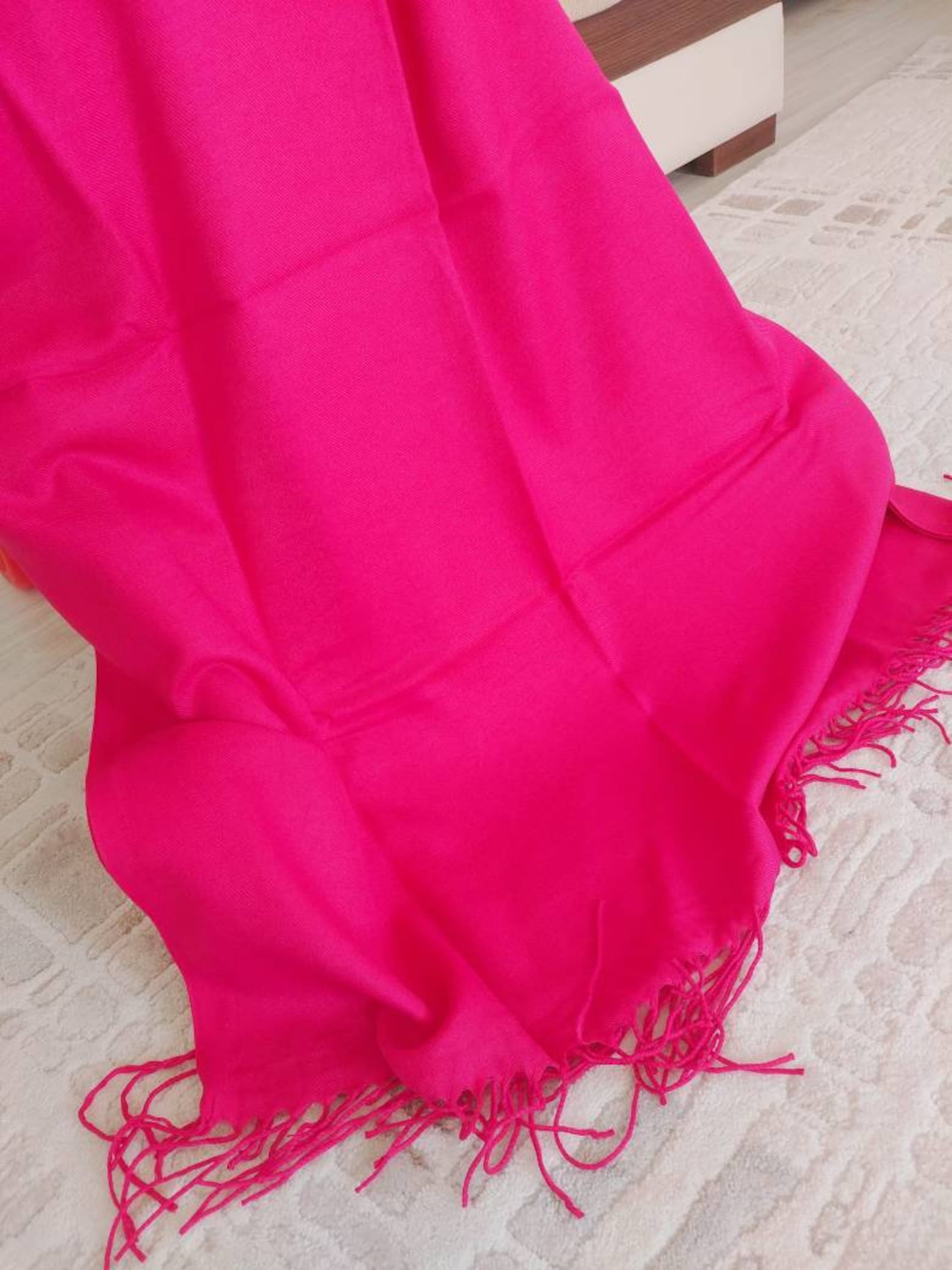 Bright Fuchsia Pashmina Hot Pink Scarf Fuchsia Shawl Pink Wrap Fuchsia ...