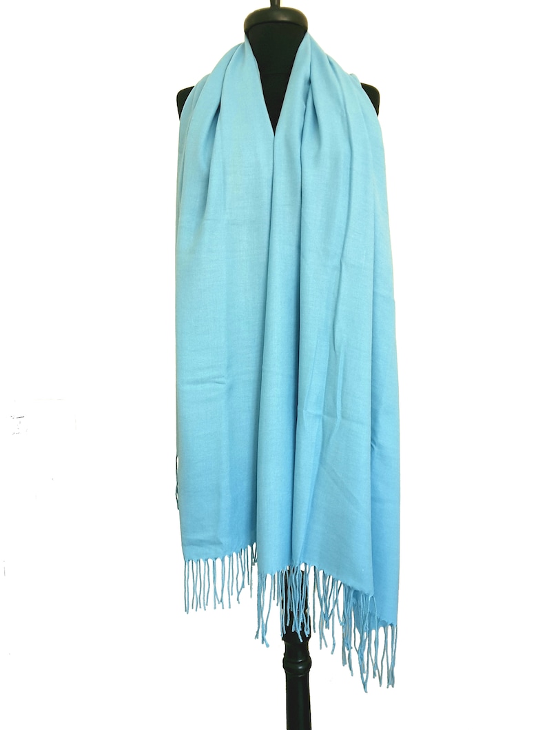 Light Blue Pashmina Scarf Baby Blue Shawl Baby Blue Wrap Baby - Etsy