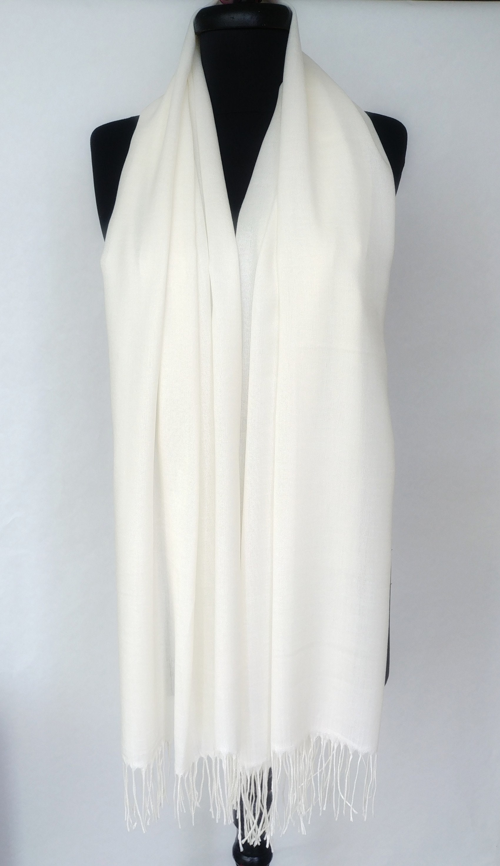 Ivory Pashmina Cream Shawl off White Shawl Lightweight Hijab Wedding ...