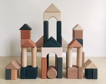 Wooden Bocks Set Castle Wooden Stack Toy Eco Toys for Children | Etsy