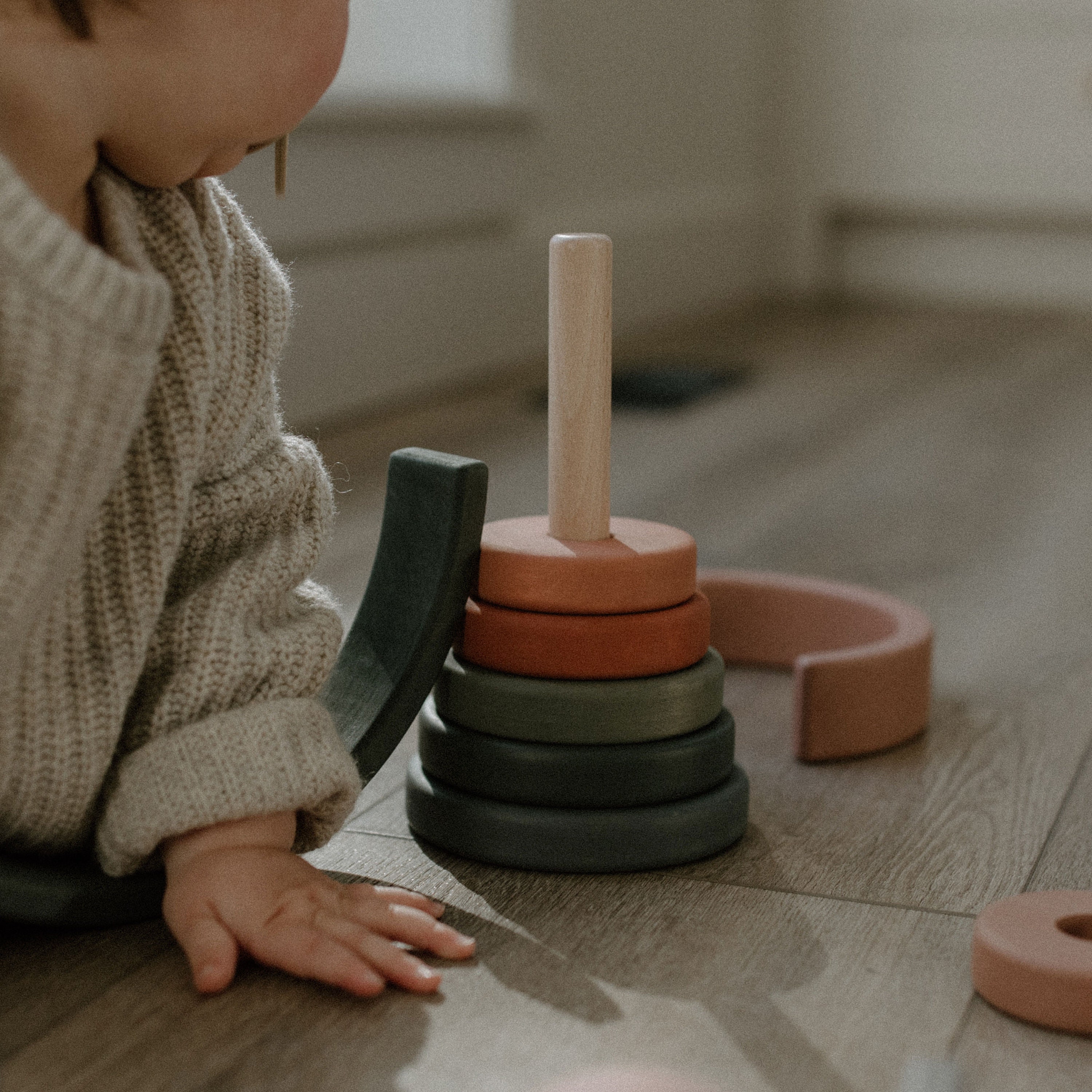 Wooden Ring Stacker Toy Stacking Toy Baby Gift Stacking Rings - Etsy