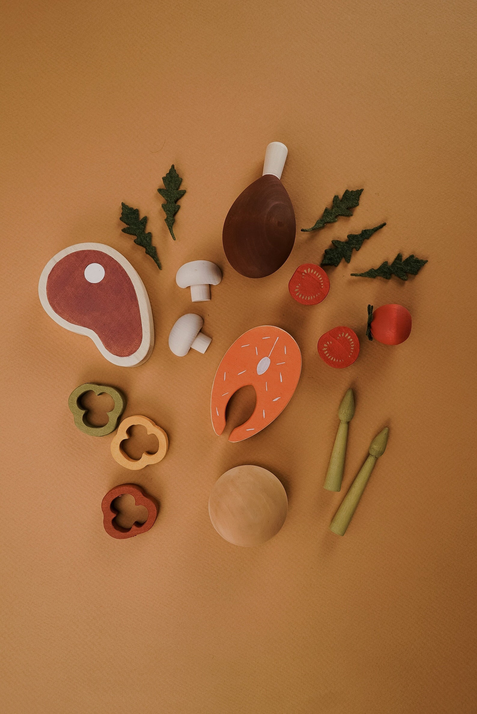 Play Food Set: Wooden Food Toy Sets Wooden Toys for Kids Kitchen Play ...