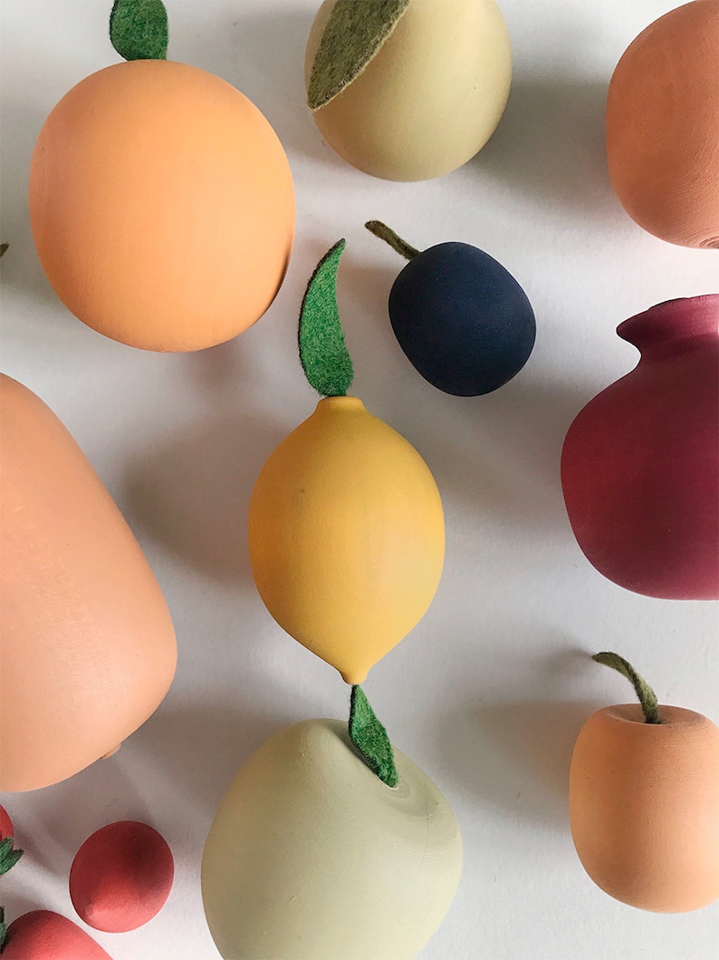 Wooden Fruit Toys Big Fruit Toy Set Food Toy - Etsy