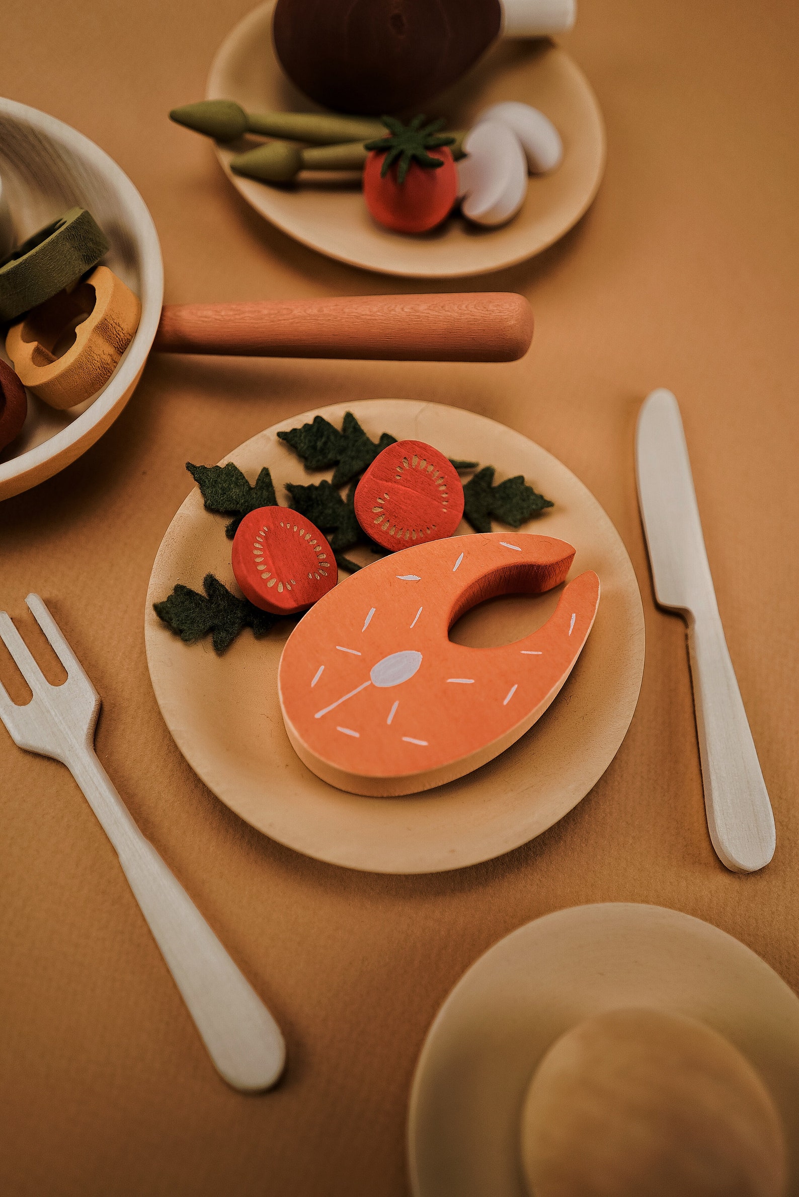 Play Food Set: Wooden Food Toy Sets Wooden Toys for Kids Kitchen Play ...