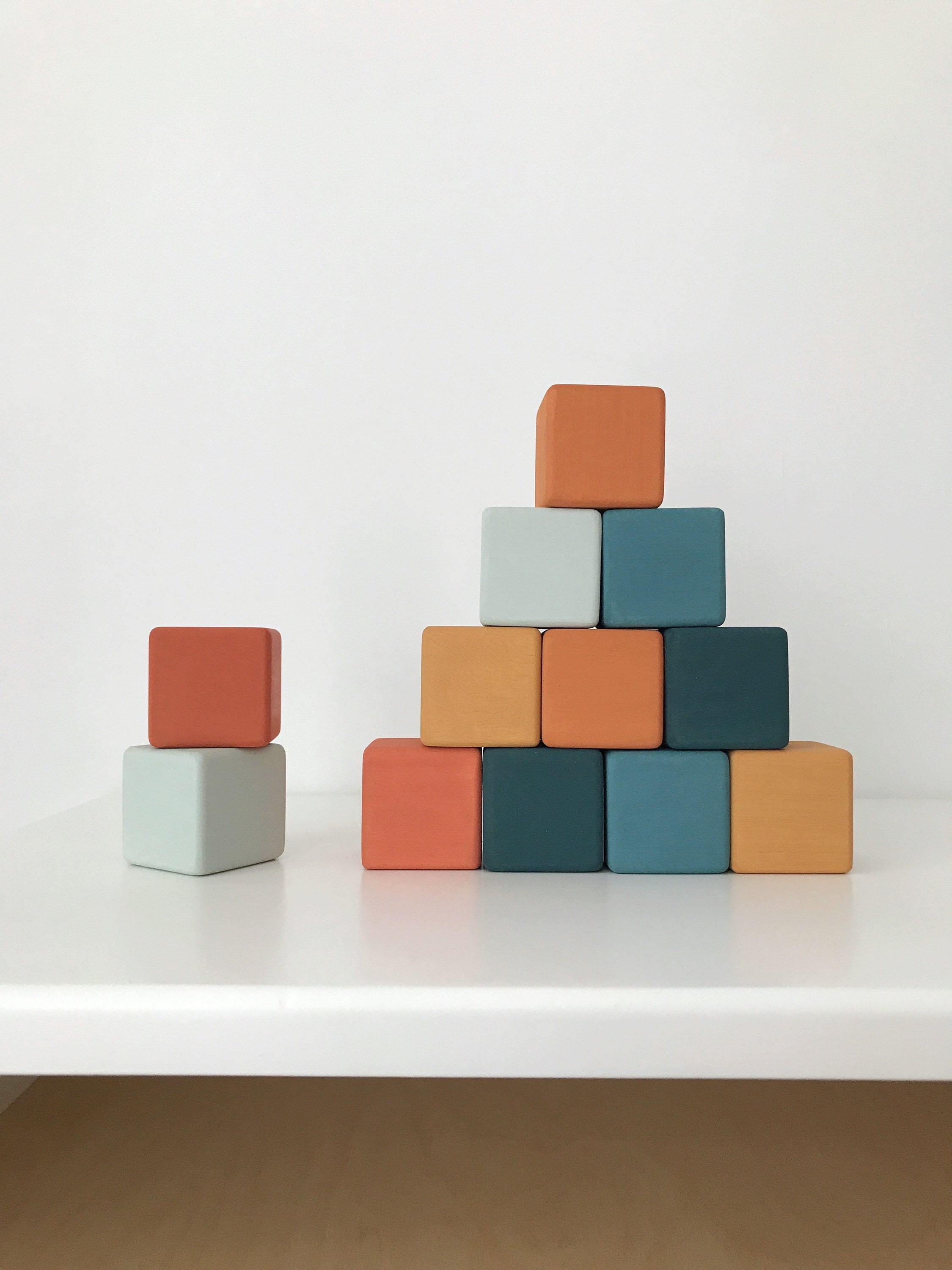 Wooden Blocks Lagoon Mini Set of Blocks | Etsy