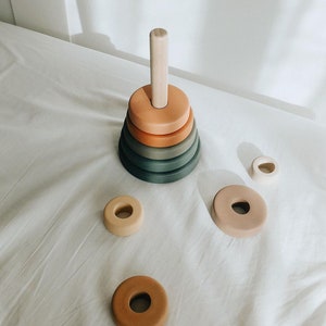 Wooden Ring Stacker Toy Stacking Toy Baby Gift Stacking Rings Eco Toys ...