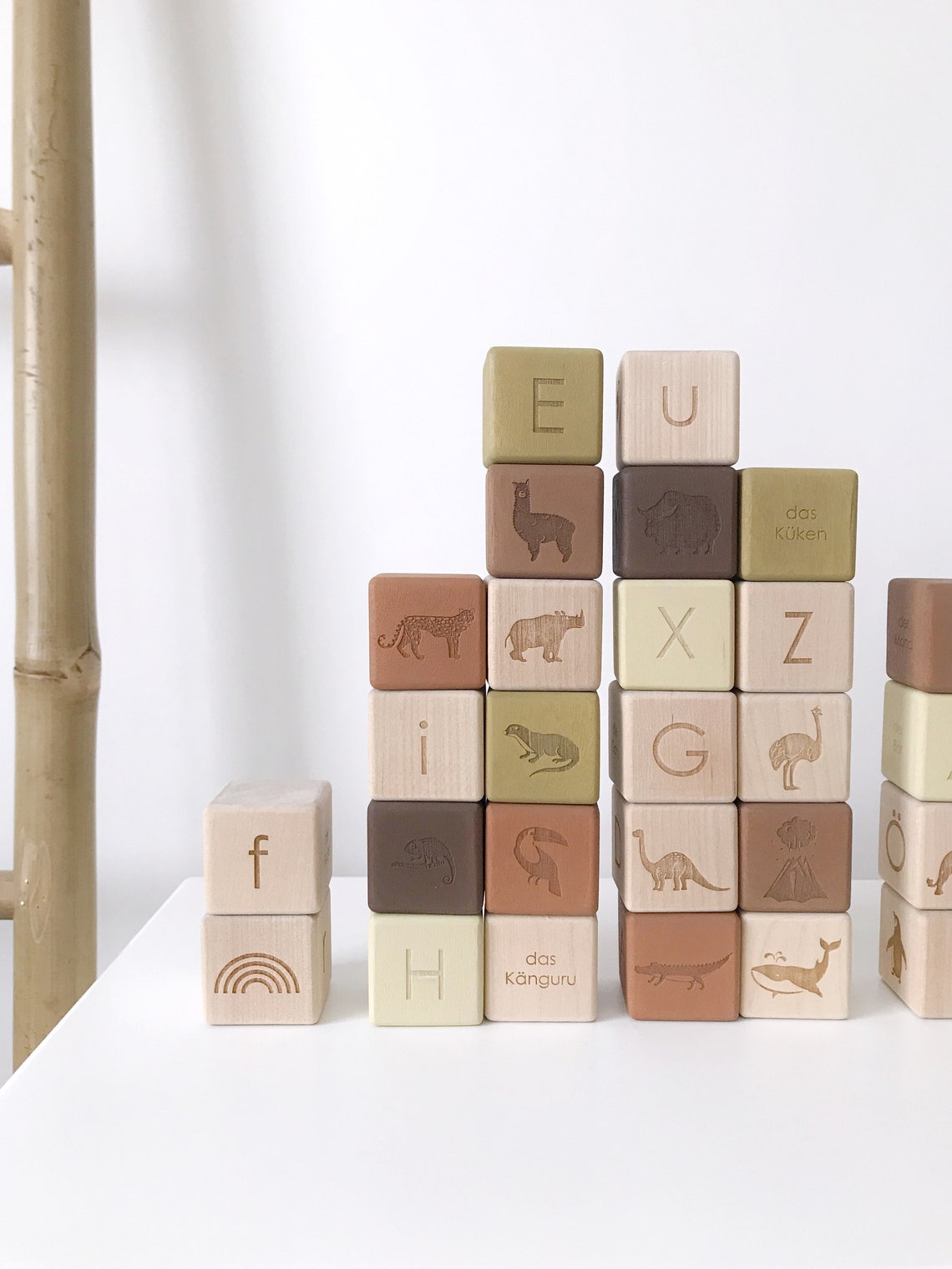 German Alphabet Blocks Set of Cubes for Children ABC Deutsch - Etsy