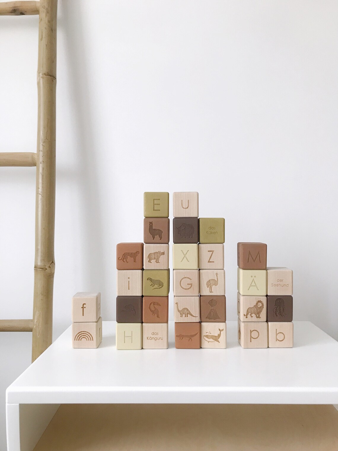 German Alphabet Blocks Set of Cubes for Children ABC Deutsch - Etsy