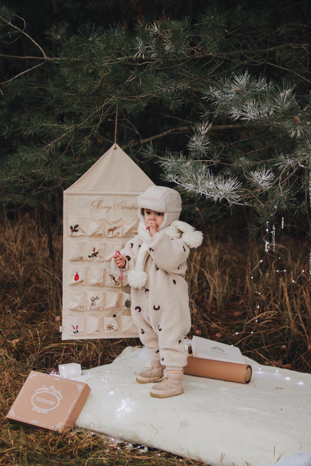 Fabric Advent Calendar for Kids, Christmas Countdown, Baby First ...