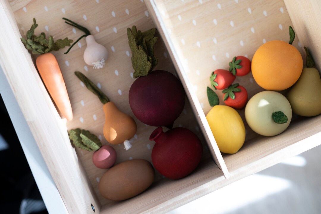 Wooden Play Food, Wooden Toys, Play Kitchen Accessory, Sensory Toys ...