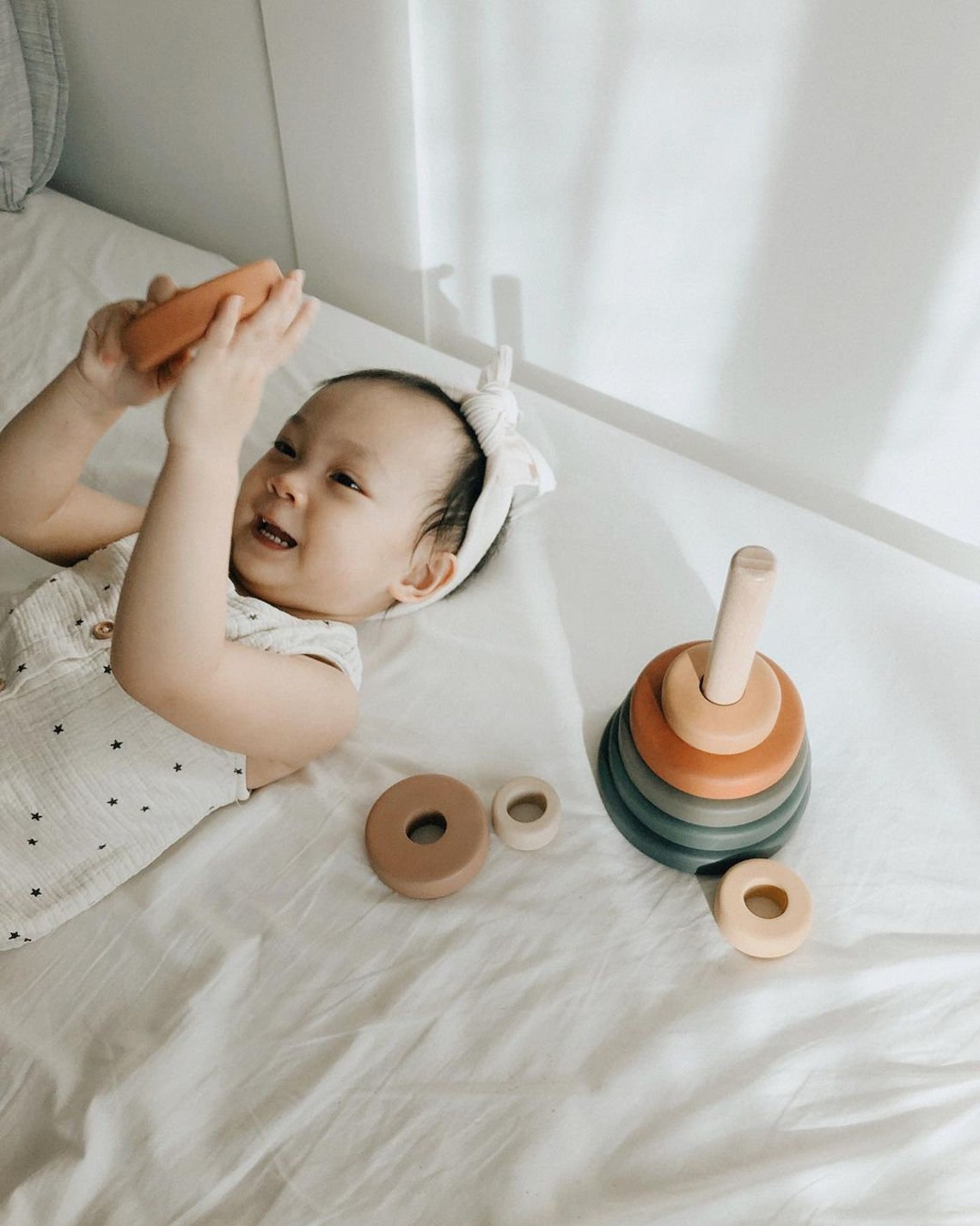 Wooden Ring Stacker Toy Stacking Toy Baby Gift Stacking Rings - Etsy