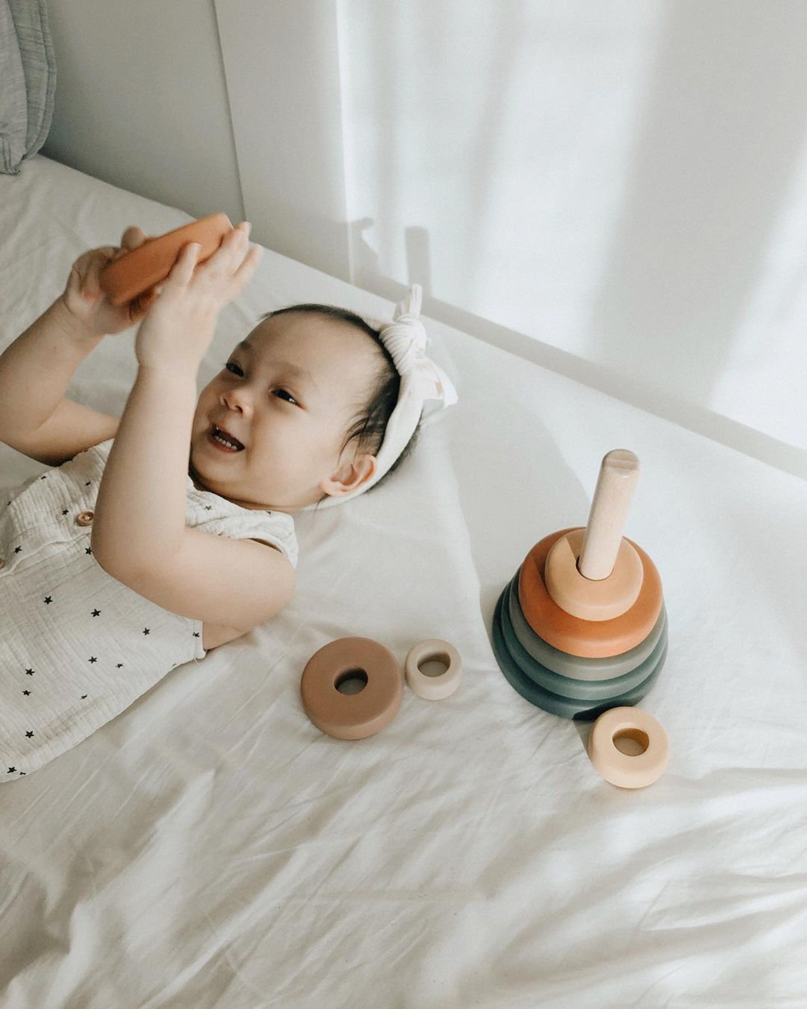 Wooden Ring Stacker Toy Stacking Toy Baby Gift Stacking Rings - Etsy