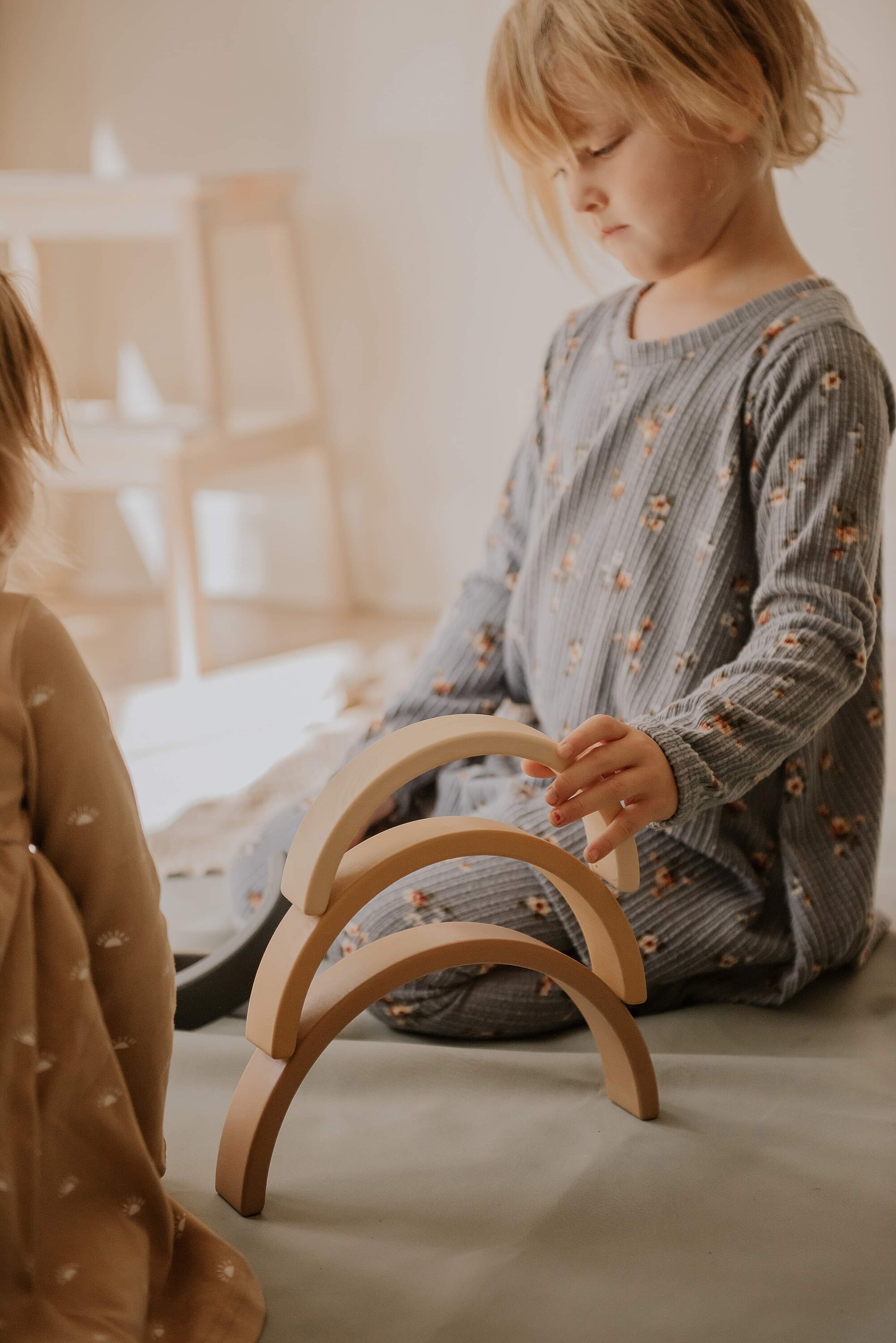 Wooden Rainbow Toy Arch Stacker From Wood Gift for Child - Etsy