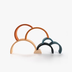 Wooden Rainbow Mini | Arch Stacking Toy | Tropics - Etsy