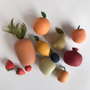 Wooden Fruit Toys Big Fruit Toy Set Food Toy - Etsy