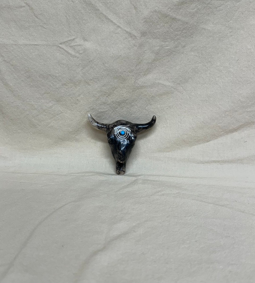 Native American Acoma Steer Head Magnet With Sun Dagger - Etsy