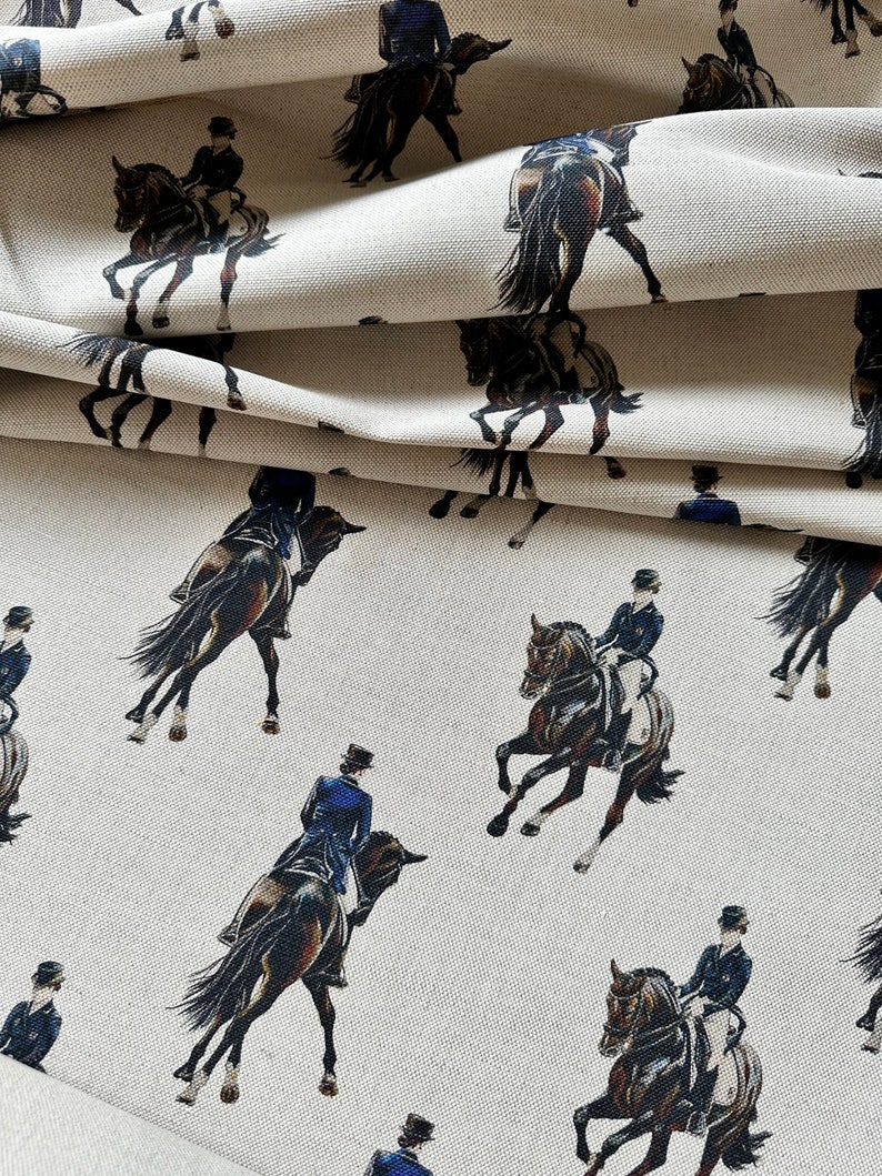 Dressage Fabric Horse Riding Equestrian Equine Soft Furnishings ...