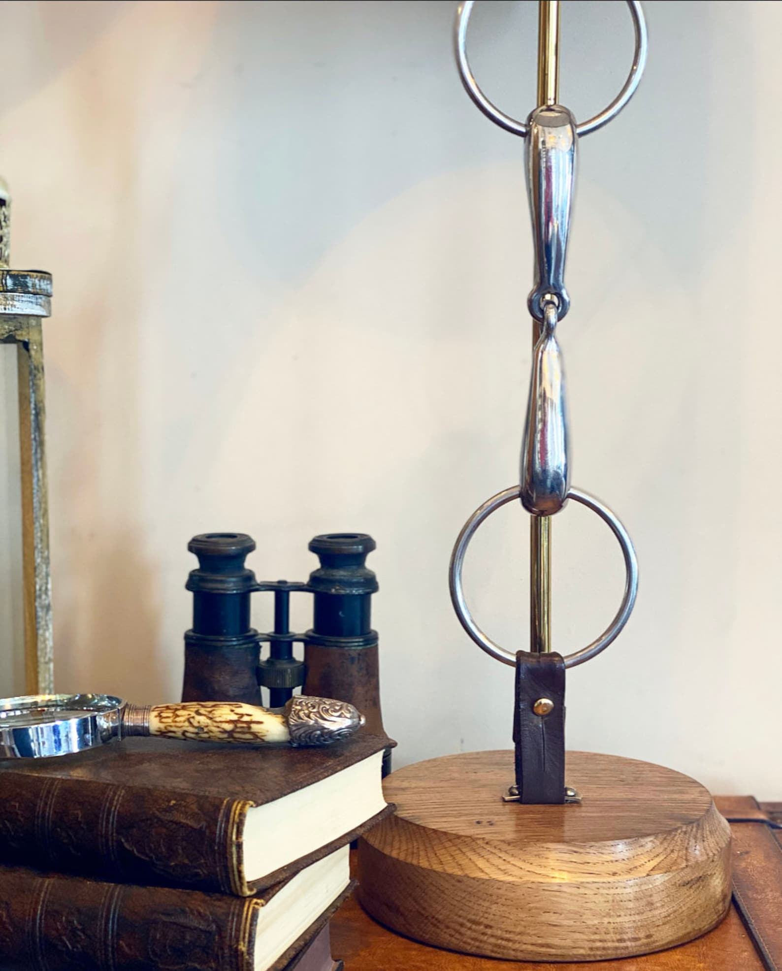 Handcrafted Snaffle Bit Lamp With Equestrian Dressage Lampshade - Etsy