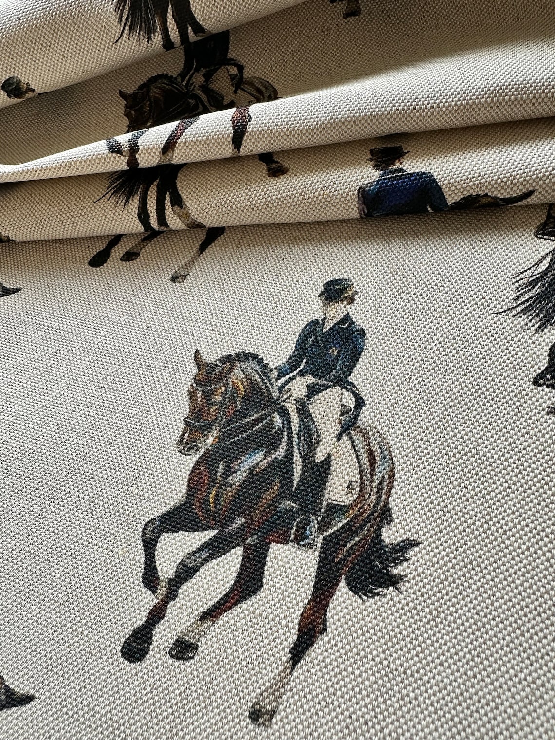 Dressage Fabric Horse Riding Equestrian Equine Soft Furnishings ...
