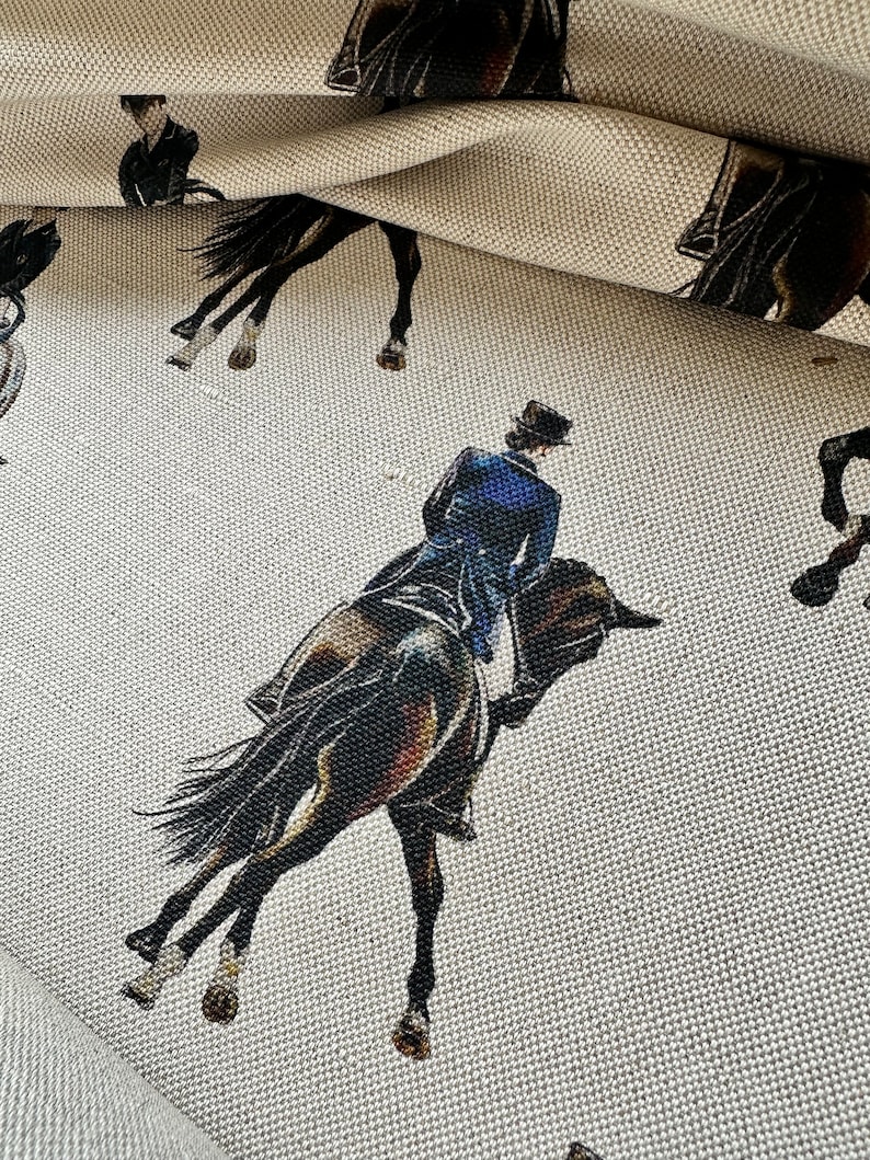 Dressage Fabric Horse Riding Equestrian Equine Soft Furnishings ...
