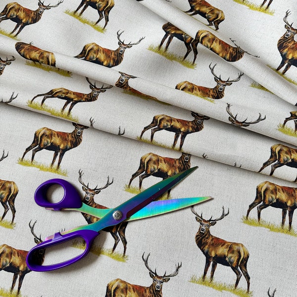 Stag Fabric - Etsy