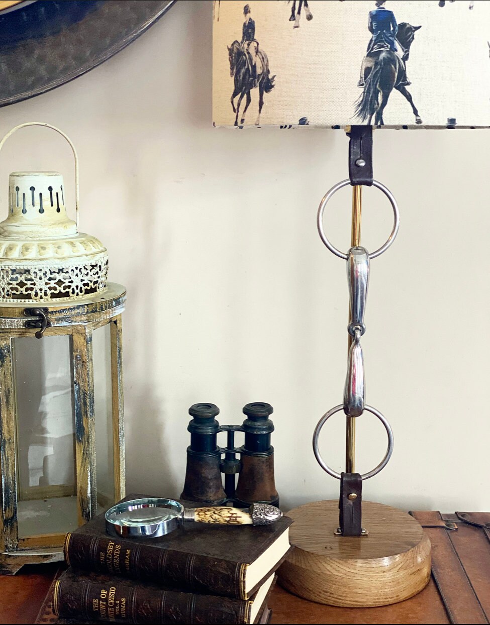Handcrafted Snaffle Bit Lamp With Equestrian Dressage Lampshade - Etsy