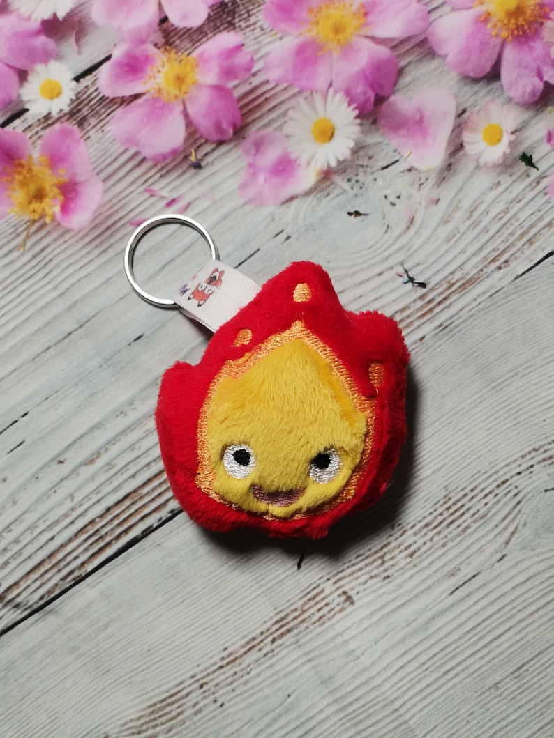 Custom Fanart Little Fire Calcifer Plush Keychain - Etsy.de