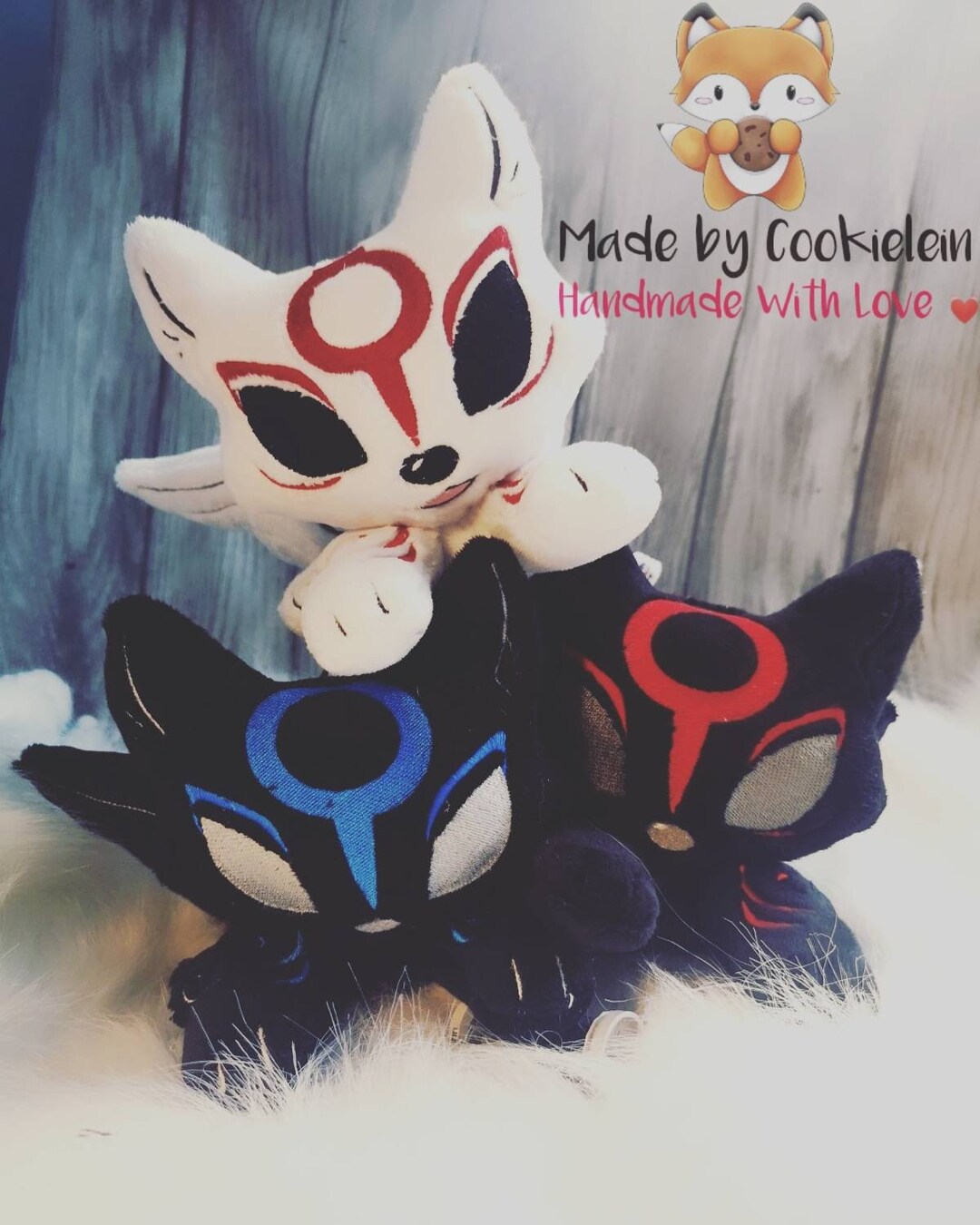 Okami Wolf Custom Fanart Amaterasu Plush - Etsy