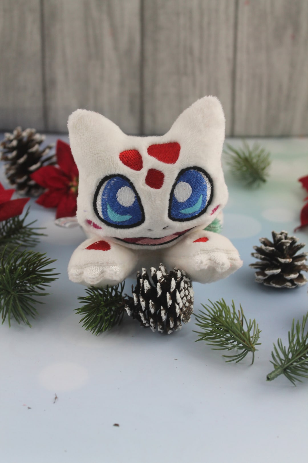 Cute White Winter Bulbasaur Custom Fanart Plush - Etsy