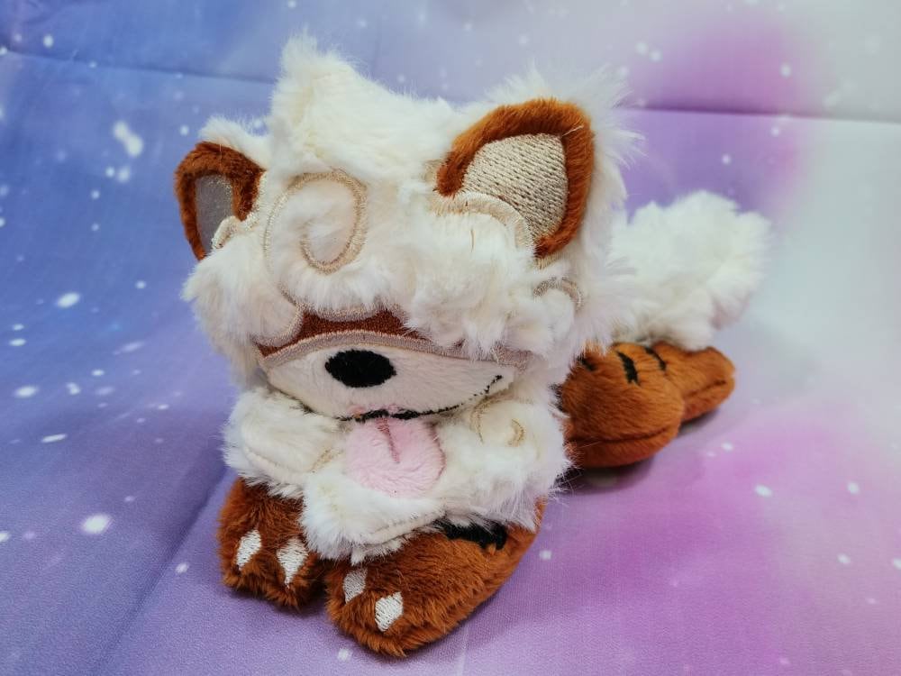 Cute Fluffy Custom Fanart Hisuian Growlithe Plush - Etsy UK