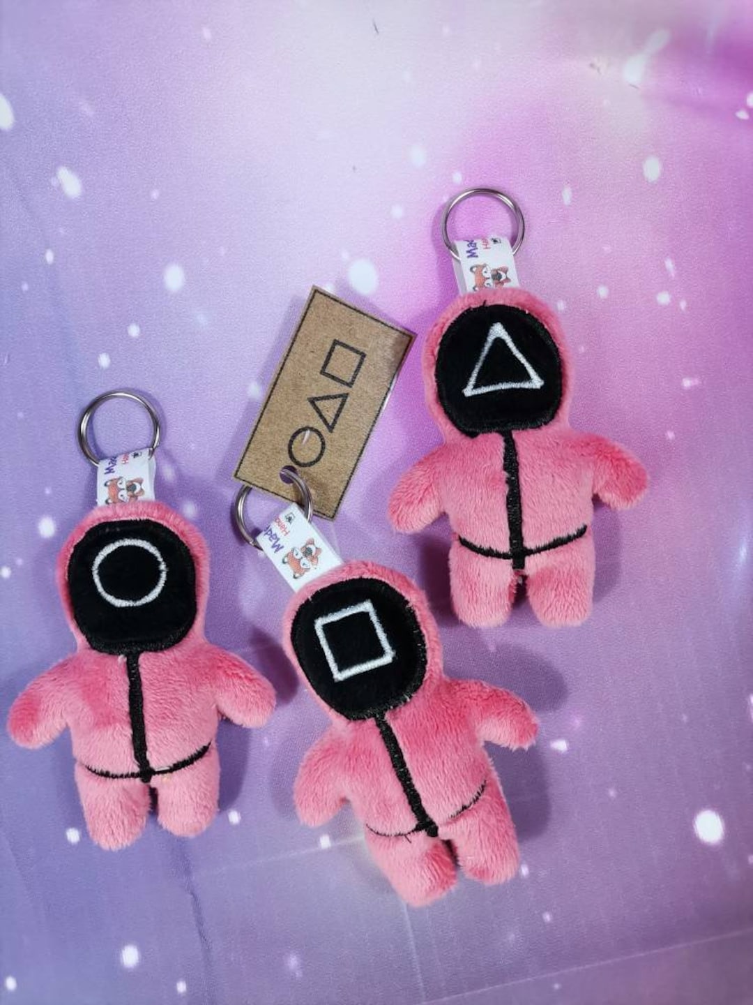 Squid Game Worker /guard Custom Fanart Plush Keychain - Etsy