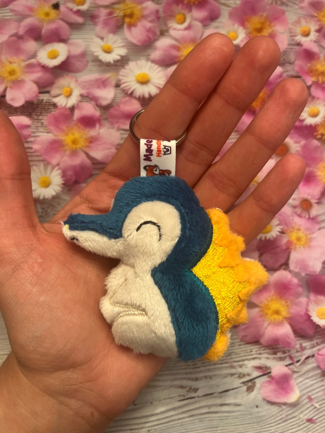 Custom Fanart Cyndaquil Plush Keychain - Etsy