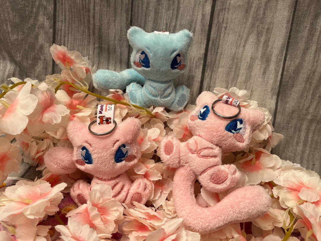 Cute Mew Custom Fanart Plush Keychain - Etsy