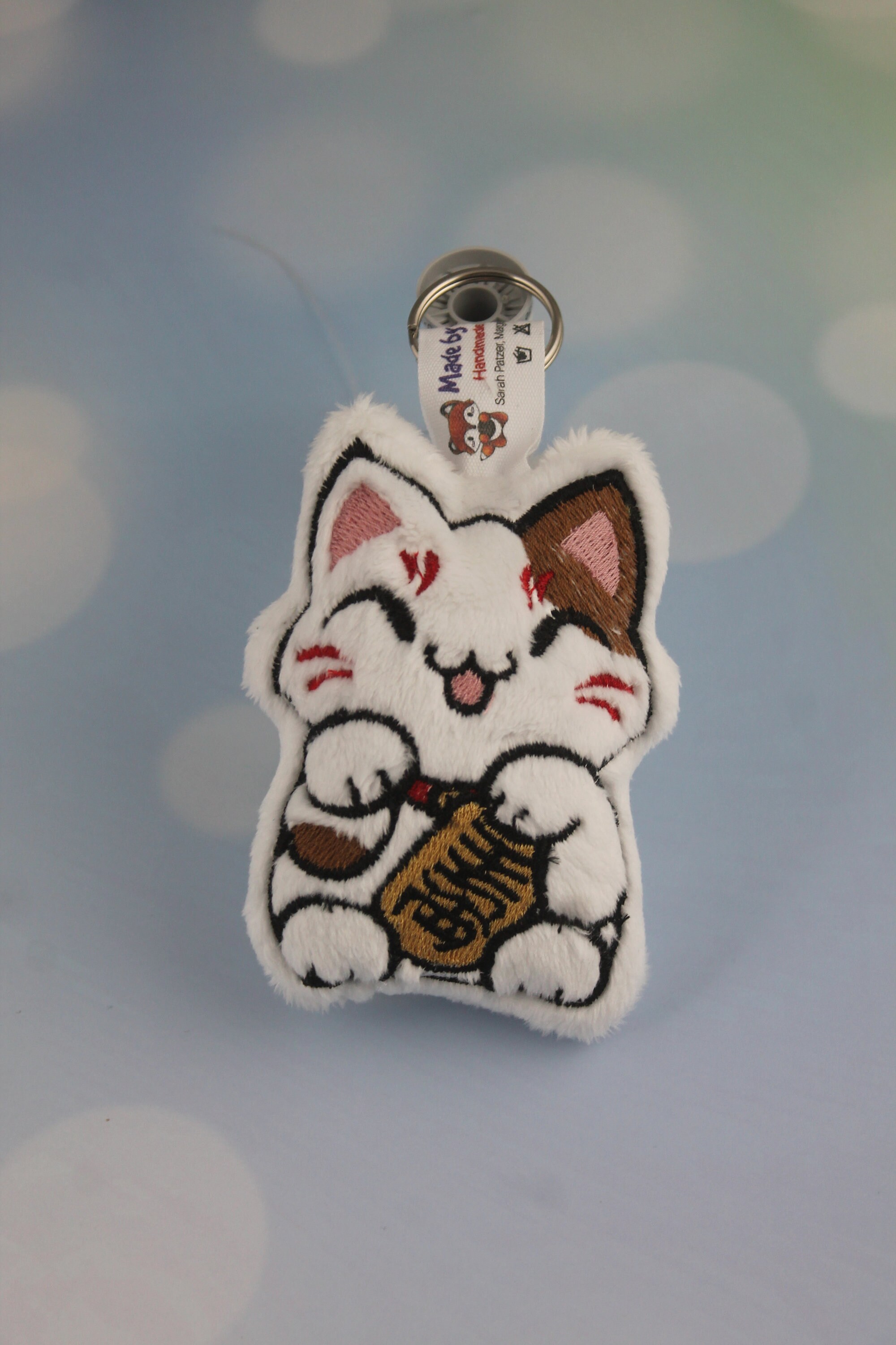 Lucky Cat Maneki Neko Keychain Plush New Version | Etsy
