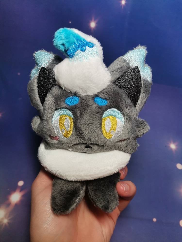 Cute Fluffy Custom Fanart Hisuian Zorua Plush - Etsy