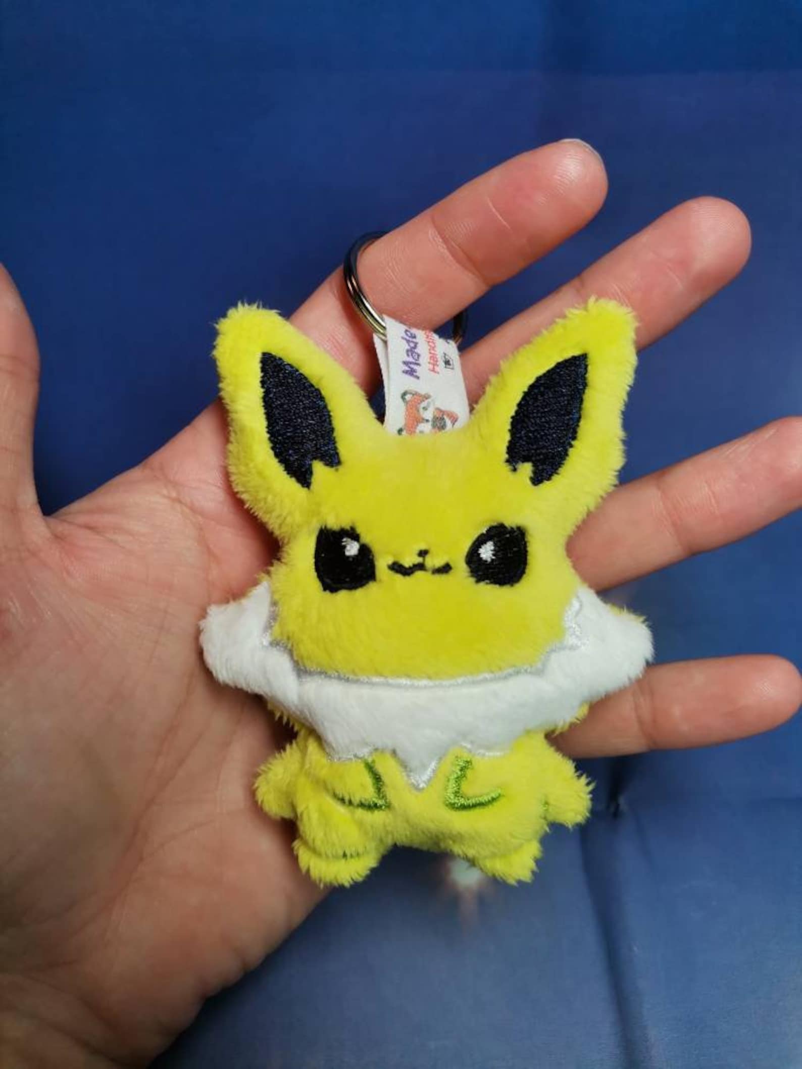 Cute Jolteon Custom Fanart Plush Keychain | Etsy
