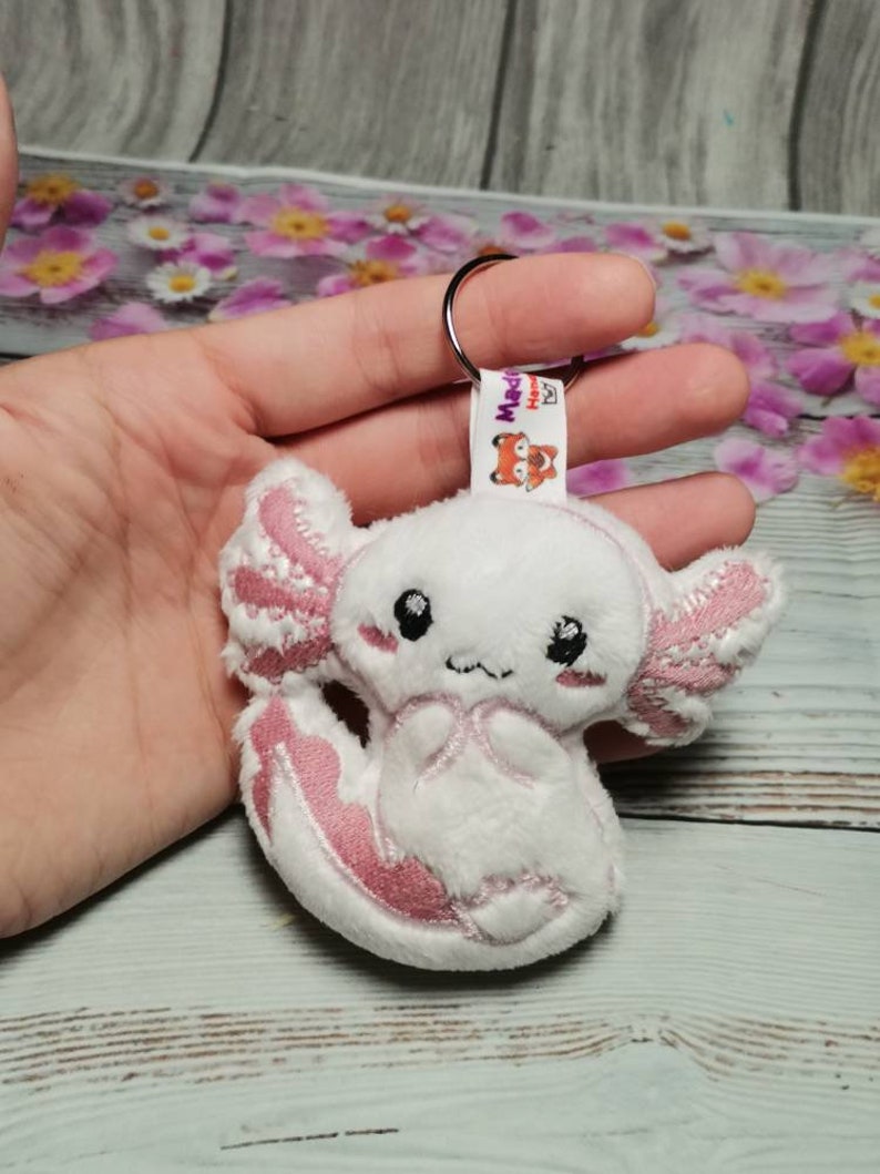 Kawaii Cute Galaxy Axolotl Plush Keychain - Etsy