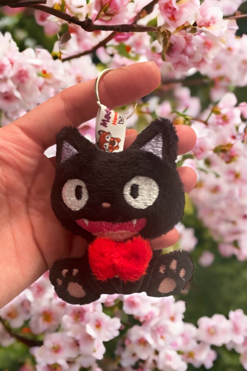 Black Cat Jiji Plush Keychain Fanart - Etsy
