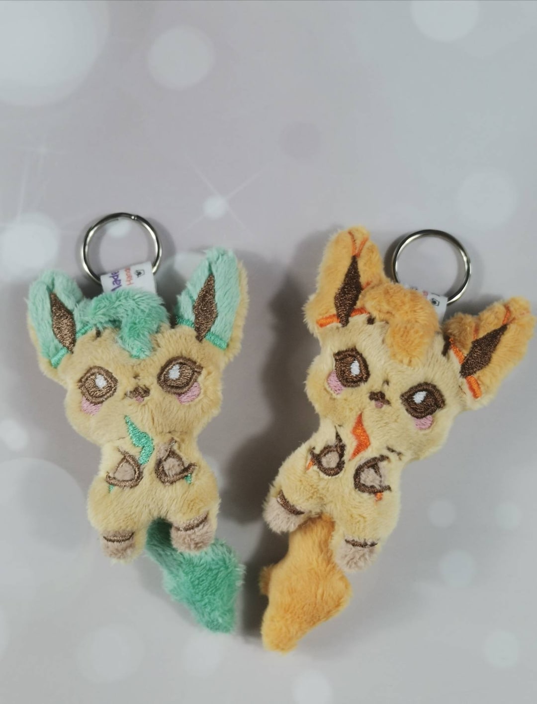 Cute Leafeon Custom Fanart Plush Keychain - Etsy