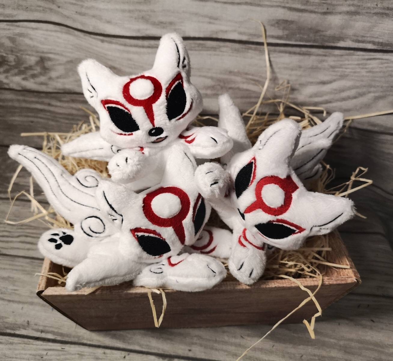 Okami Wolf Custom Fanart Amaterasu Plush - Etsy.de