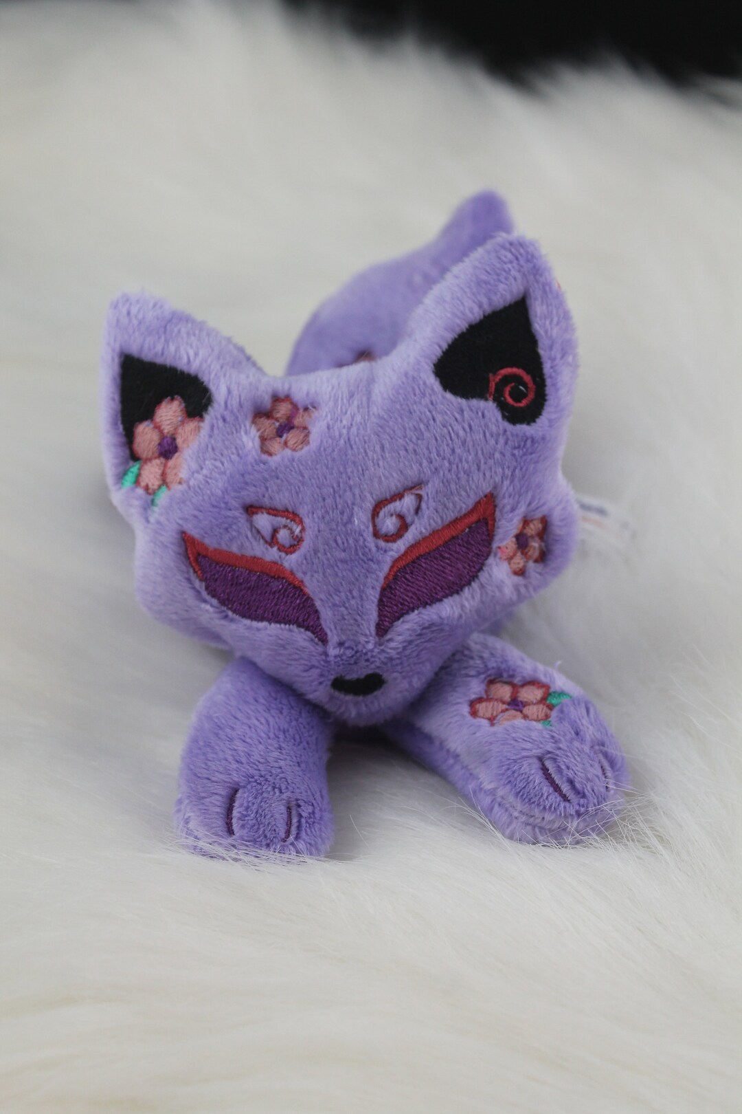 Kabuki Kitsune Sakura Fox Costum Fanart Plush - Etsy