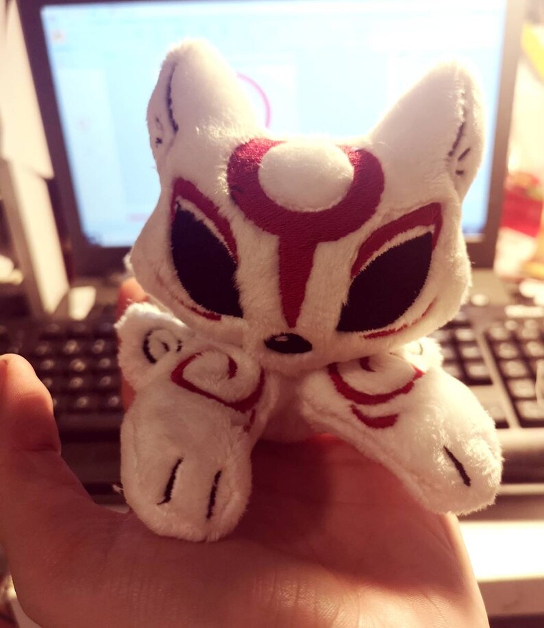 Okami Wolf Custom Fanart Amaterasu Plush - Etsy