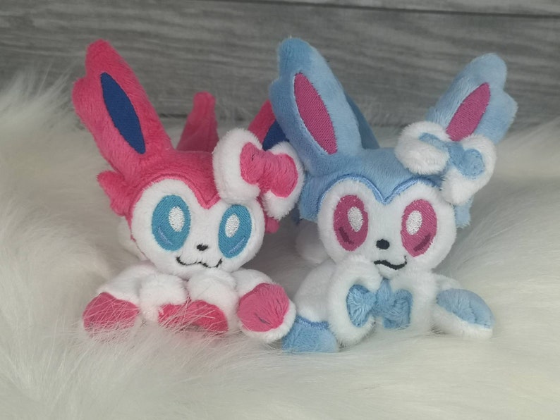 Cute Sylveon Custom Fanart Plush - Etsy