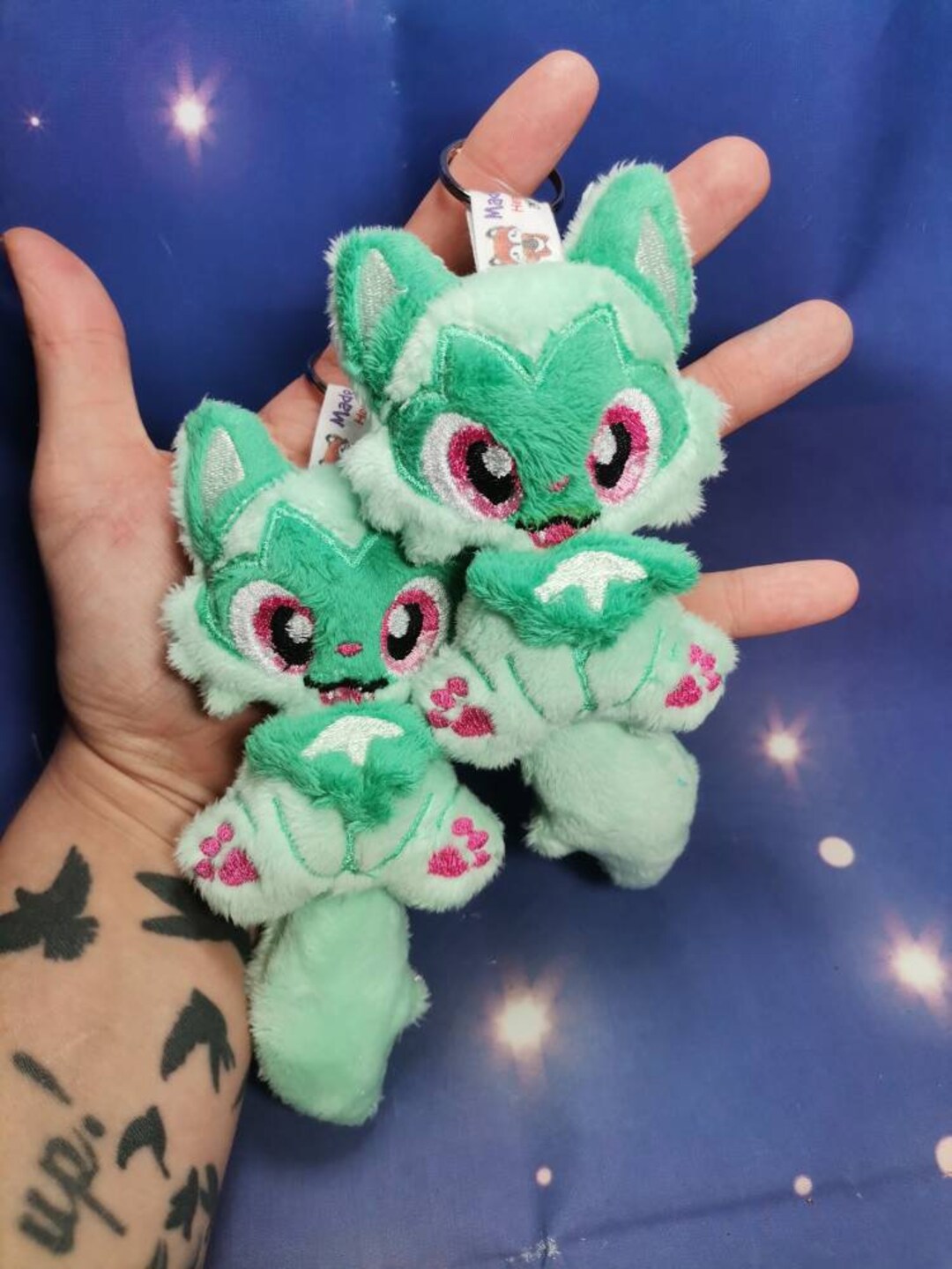 Cute Gen 9 Grass Starter Sprigatito Custom Fanart Plush Keychain Made ...