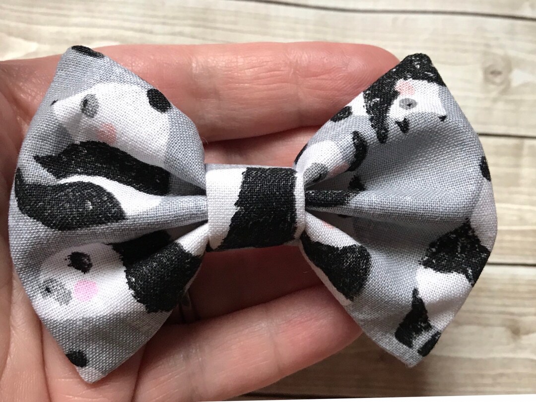 Panda Bear Hair Bow, Panda Hair Bow, Bear Hair Bow - Etsy