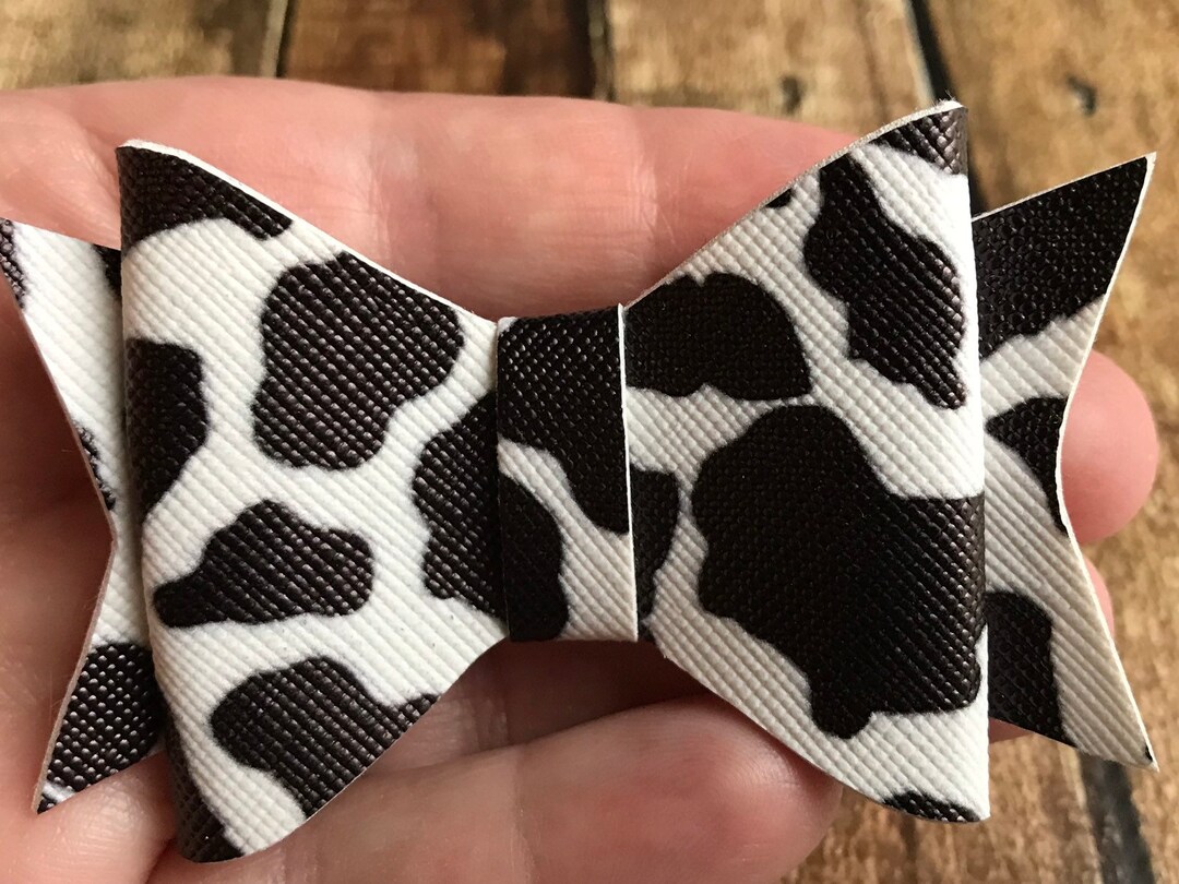 Cow Print Hair Bow, Cow Hair Bow, Cow Print Headband, - Etsy