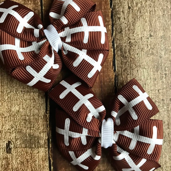 Football Hair Bow - Etsy
