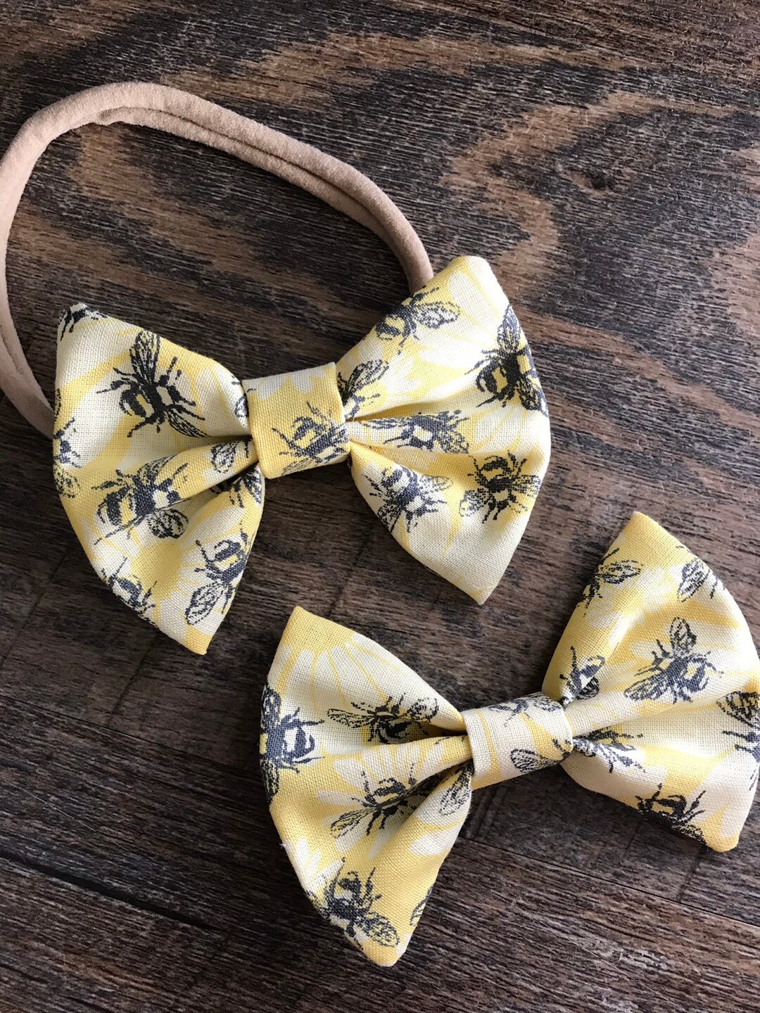 Honey Bee Hair Bows, Headbands, Nylon Headband, Yellow, Bees, Save the ...
