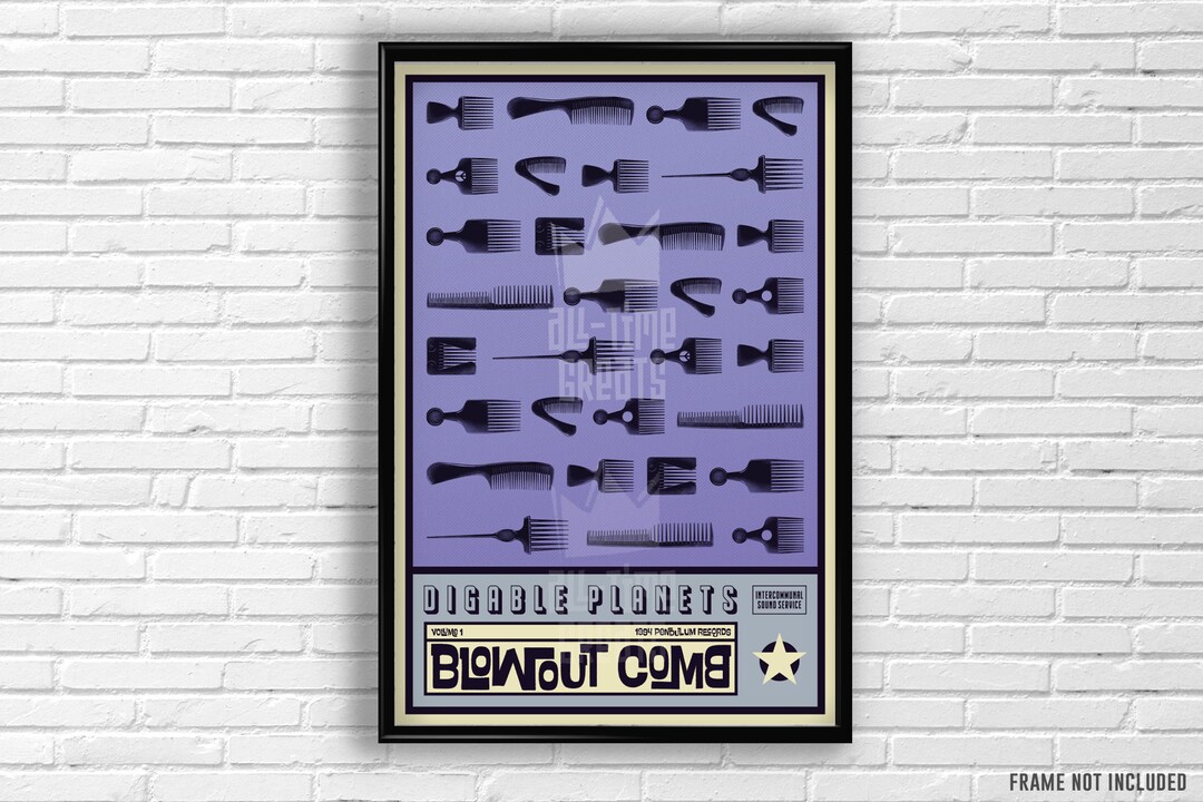 Blowout Comb Hip Hop Art Print: Digable Planets Tribute Poster - Etsy