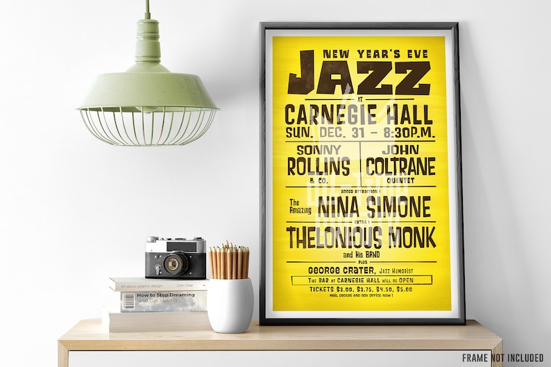 Vintage-style Jazz Concert Poster: Carnegie Hall New - Etsy